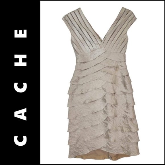 Cache | Dresses | Cache Women Multicolored Layer Sheath Dress Career ...